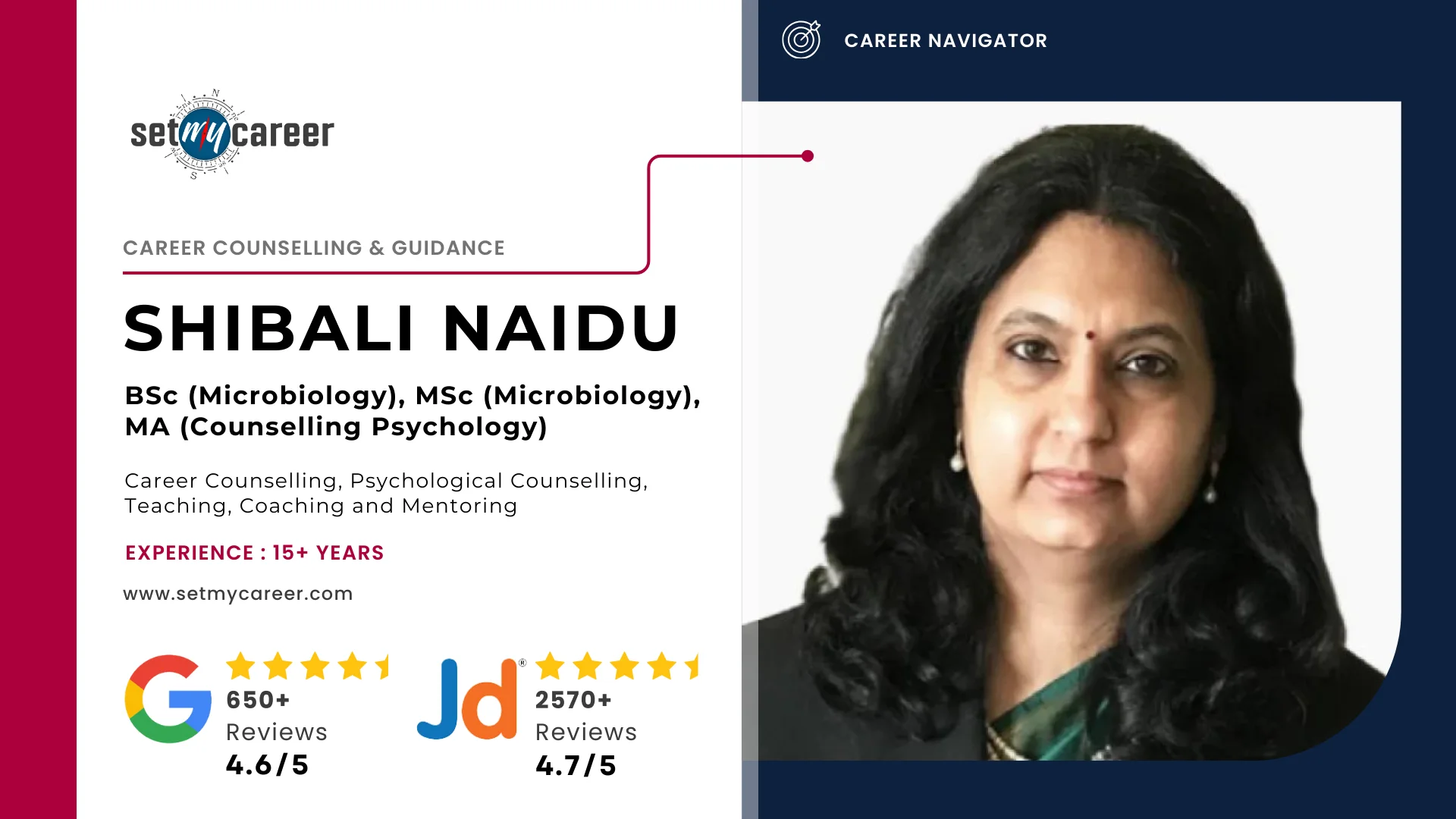Shibali Naidu - Senior Career Navigator and Psychologist | Bsc ...